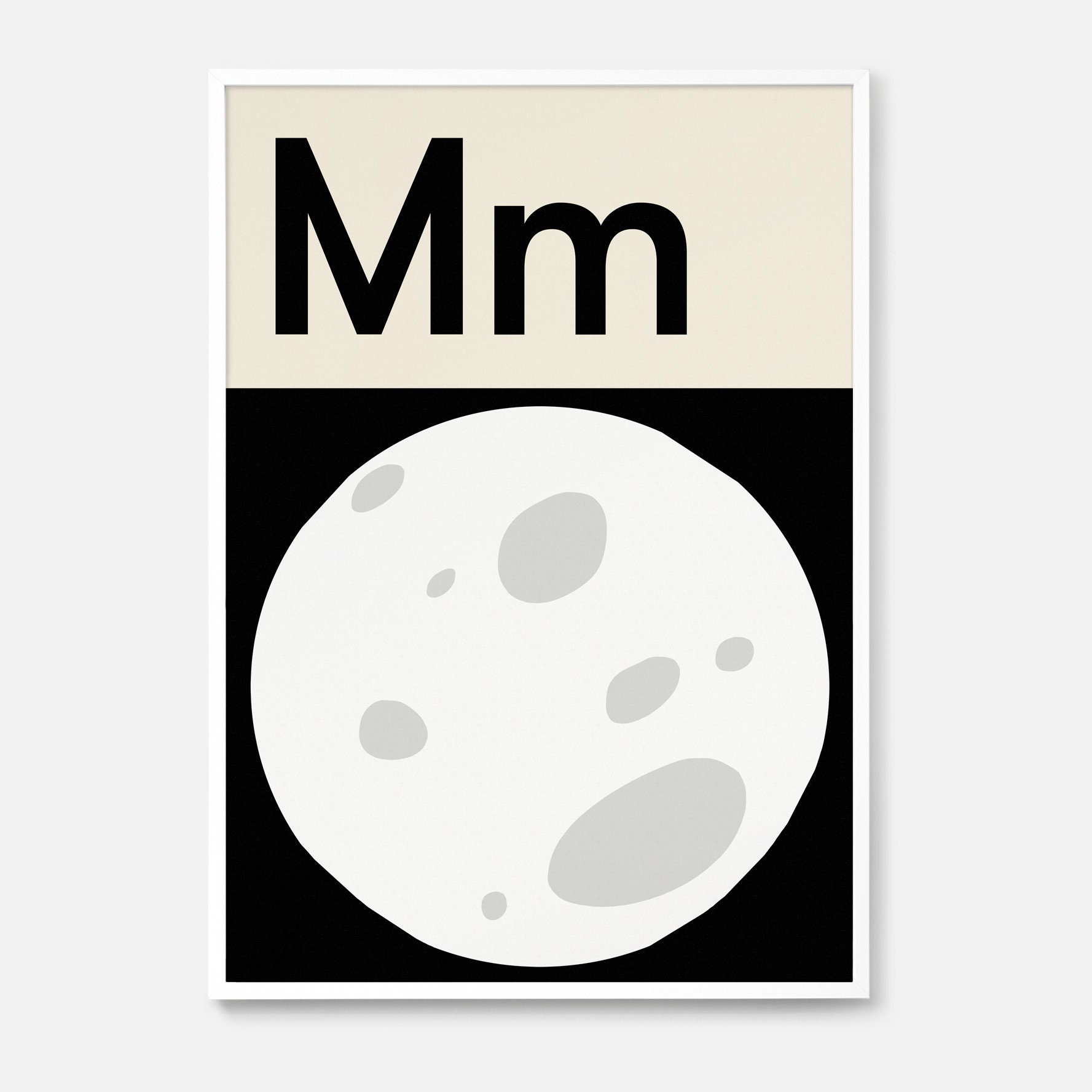 Moon Alphabet Print | Etsy