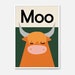 Moo Animal Sounds Print - Etsy