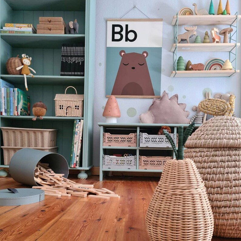 Bear Alphabet Print: Letter B Nursery Decor - Etsy