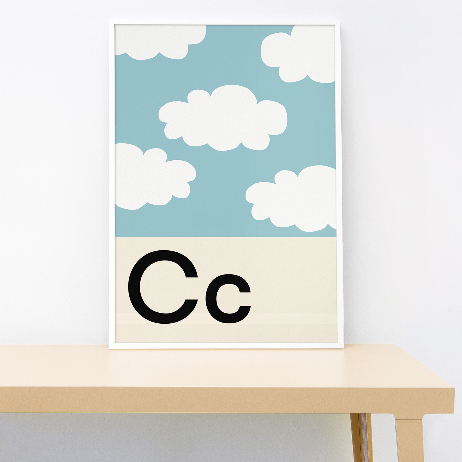 Clouds Alphabet Print - Etsy