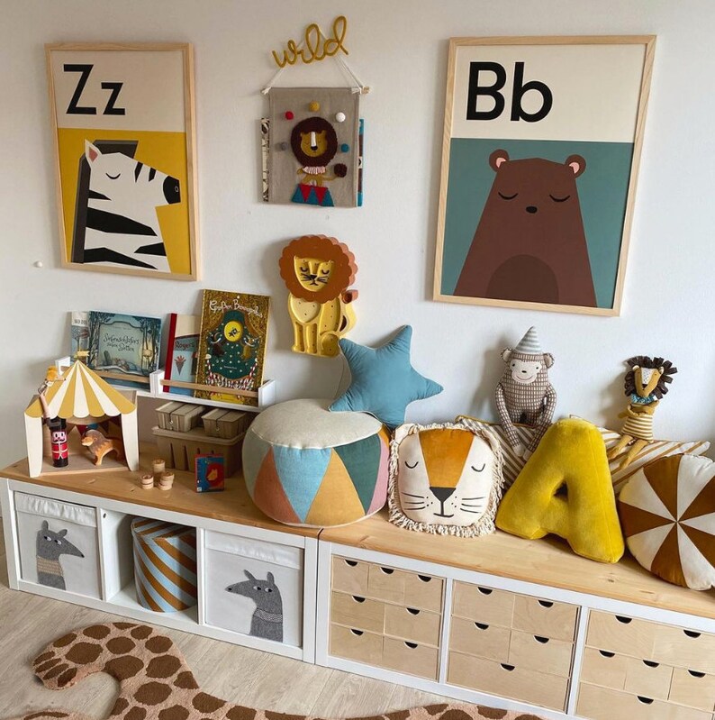 Bear Alphabet Print: Letter B Nursery Decor - Etsy