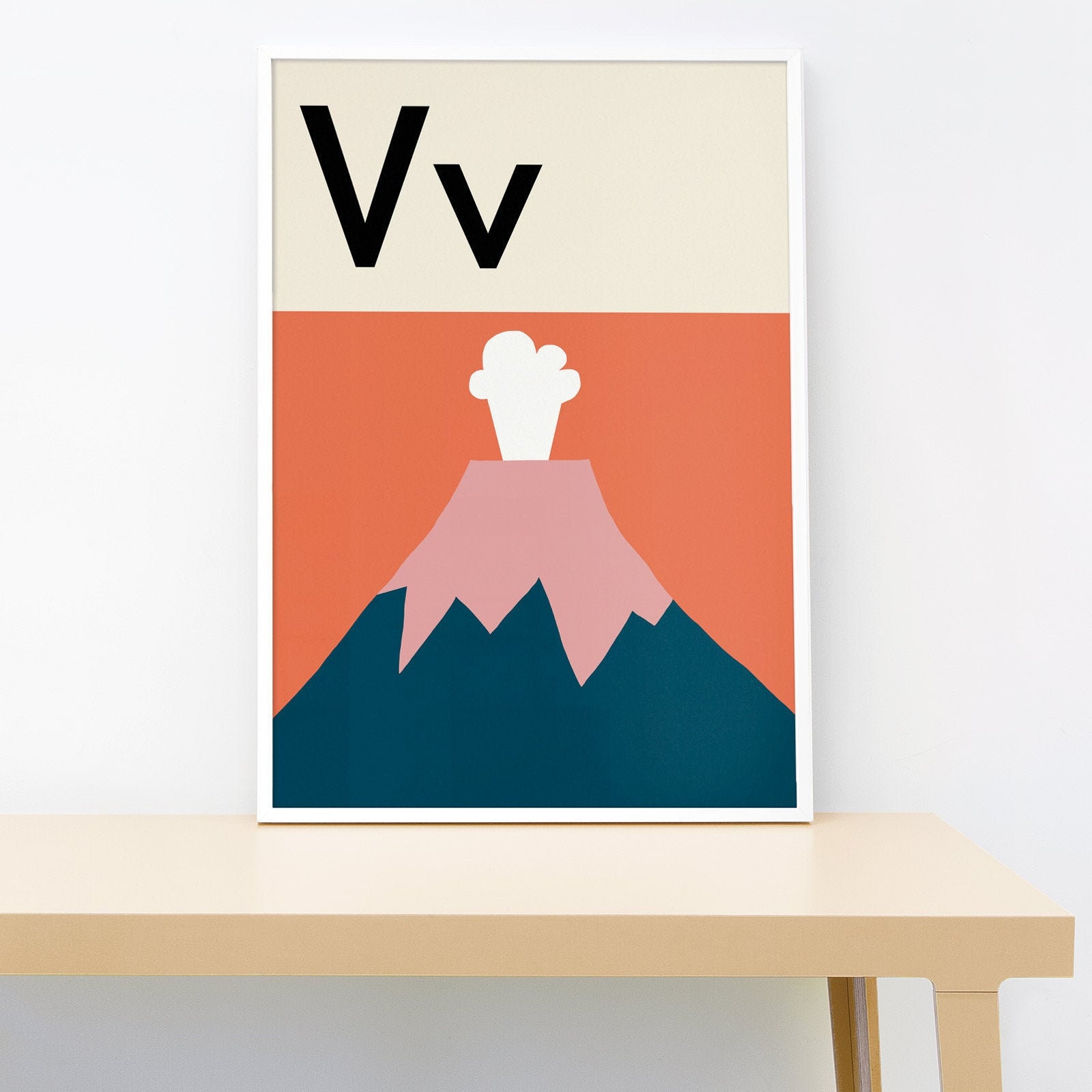 Volcano - Alphabet Print - Etsy