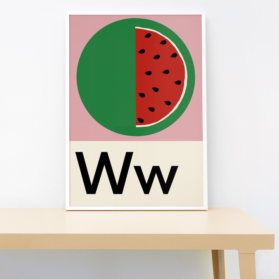 Watermelon - Alphabet Print - Etsy