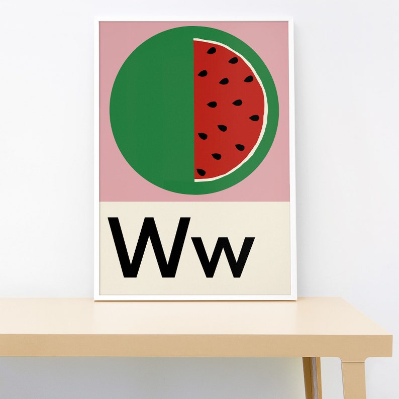 Watermelon Alphabet Print - Etsy