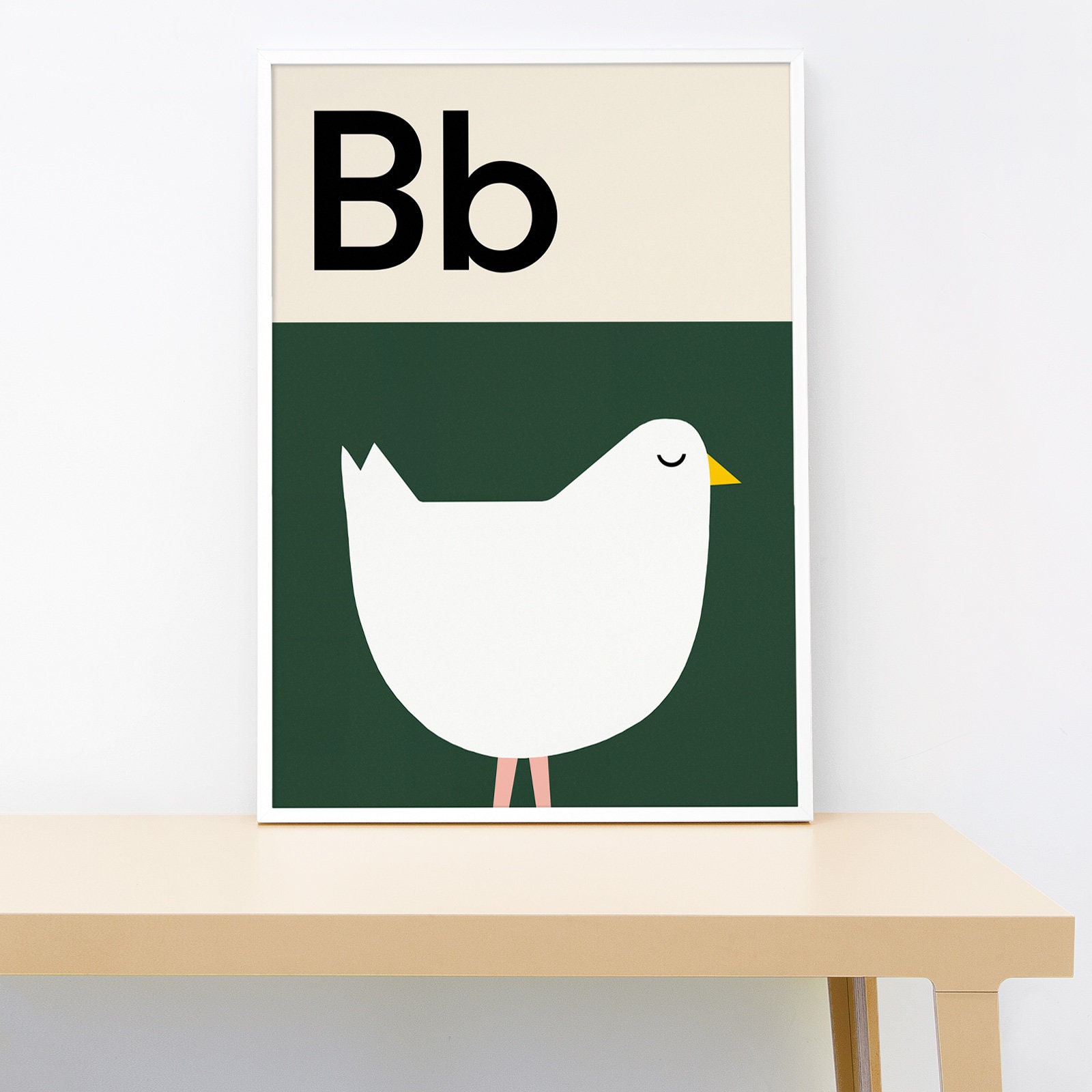 Bird Alphabet Print • Letter B Poster • Nursery Wall Art • Educational ...