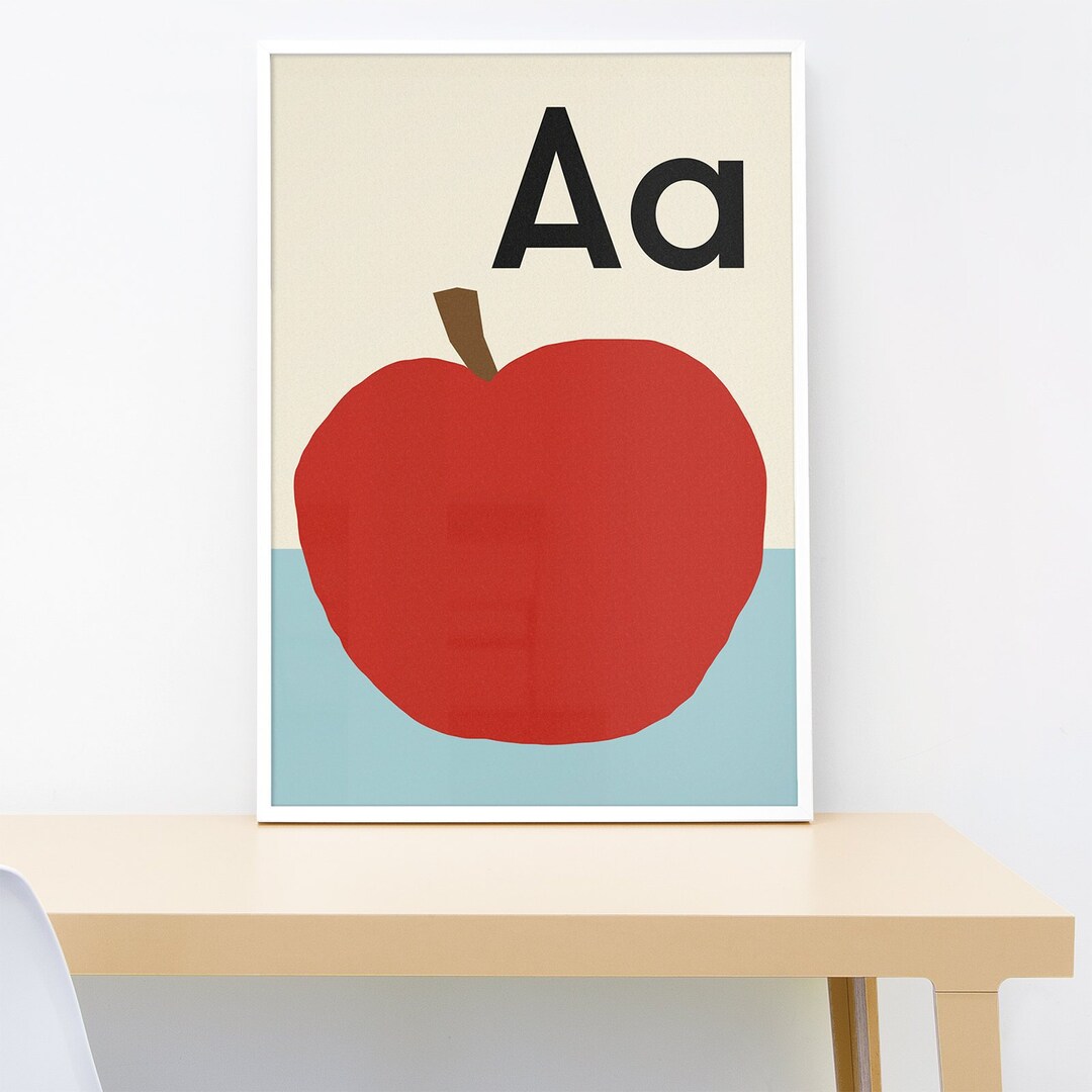 Apple Alphabet Print - Etsy
