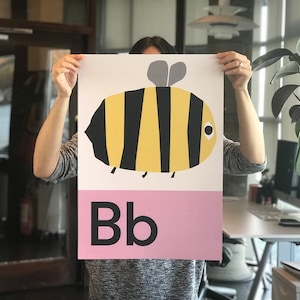 Bee Alphabet Print - Etsy