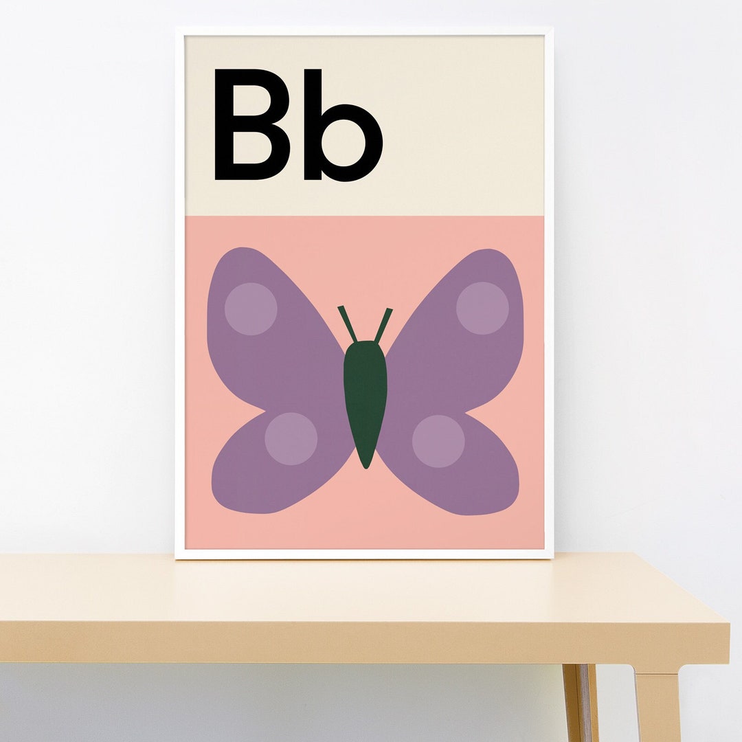 Butterfly Alphabet Print - Etsy