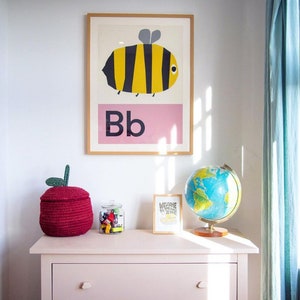 Bee Alphabet Print - Etsy