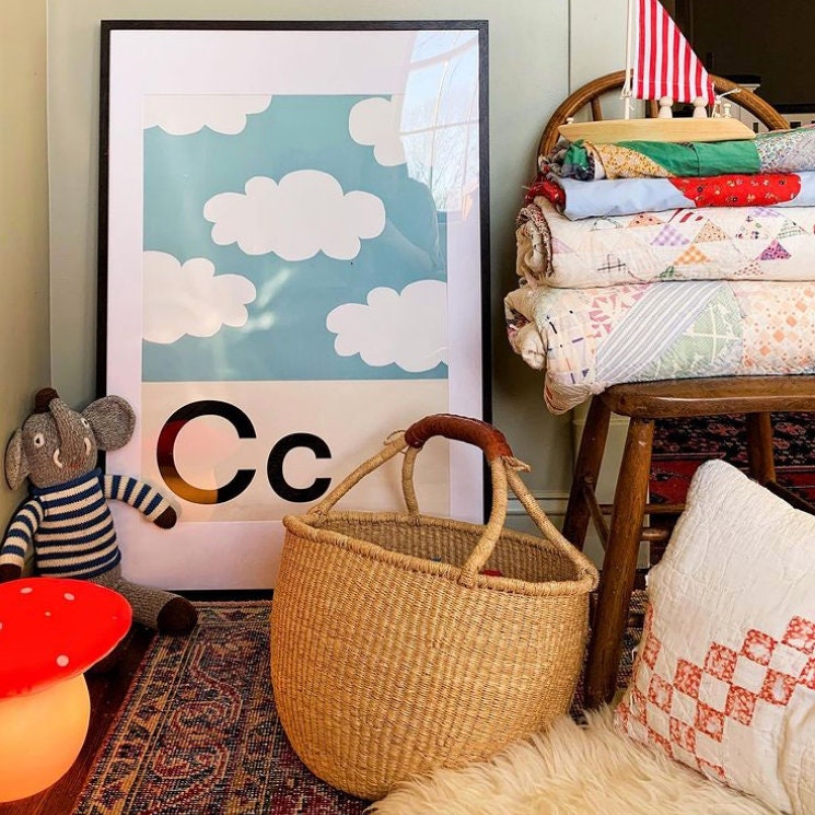 Clouds Alphabet Print - Etsy