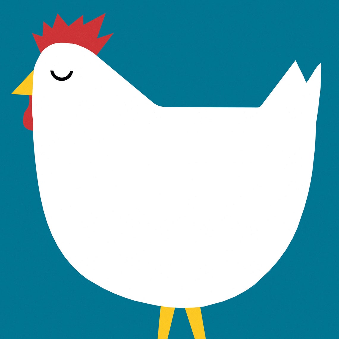 Cluck Hen Print: Animal Sounds Poster, Kids Nursery Art - Etsy