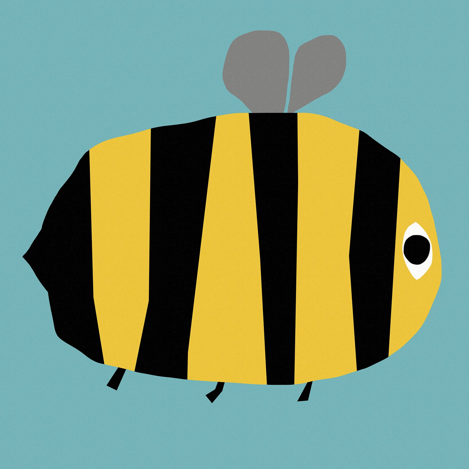 Bzzz Blue Animal Sounds Print - Etsy