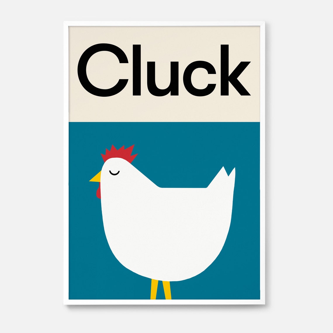 Cluck Hen Print: Animal Sounds Poster, Kids Nursery Art - Etsy
