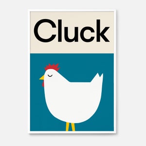 Cluck Hen Print: Animal Sounds Poster, Kids Nursery Art - Etsy