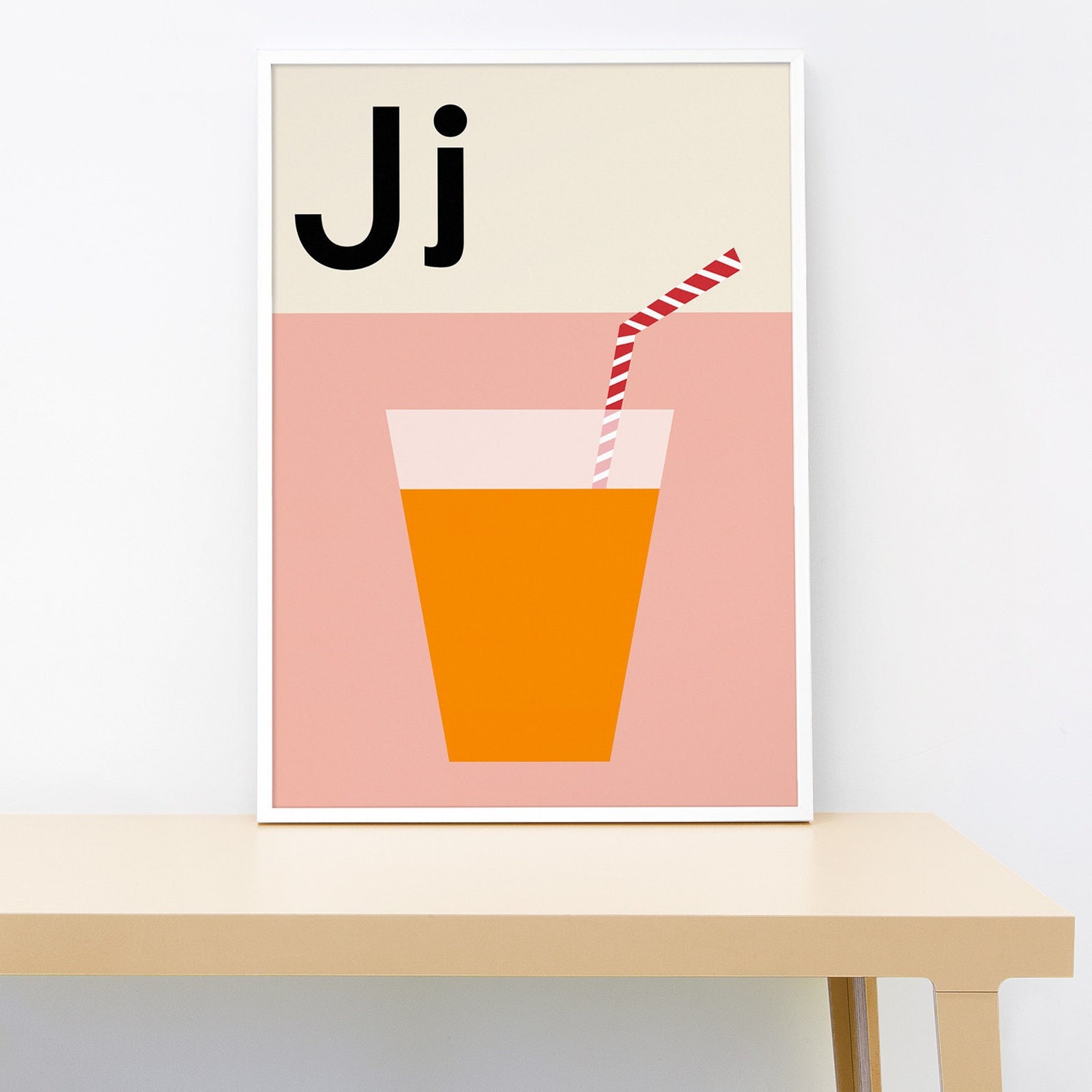 Juice Alphabet Print • Letter J Poster • Nursery Wall Art • Educational ...
