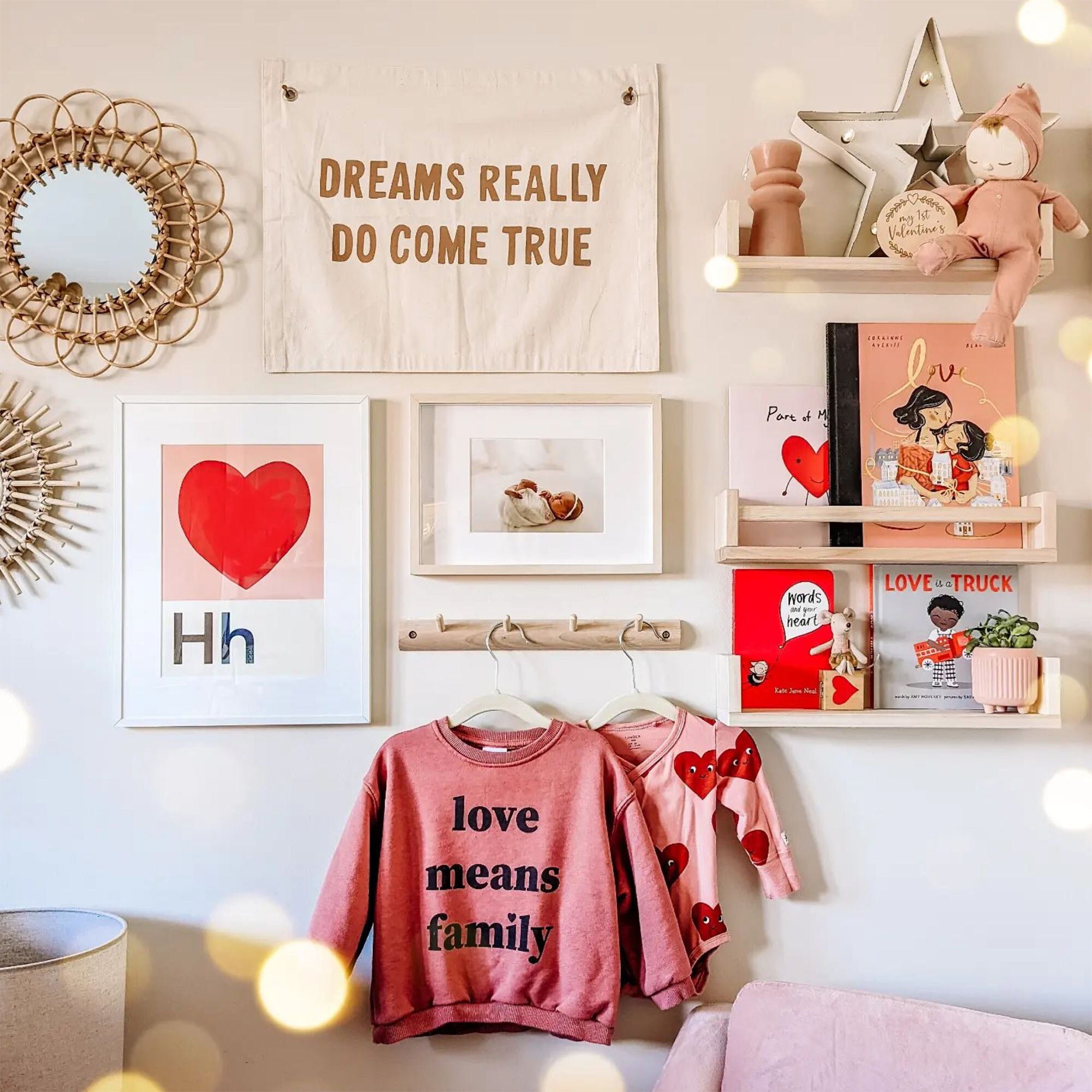 Heart Alphabet Letter H Print: Nursery Wall Art - Etsy