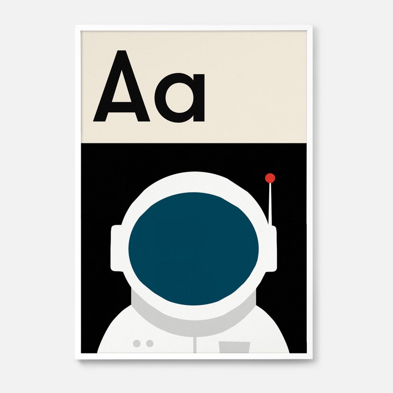 Astronaut Alphabet Print - Etsy
