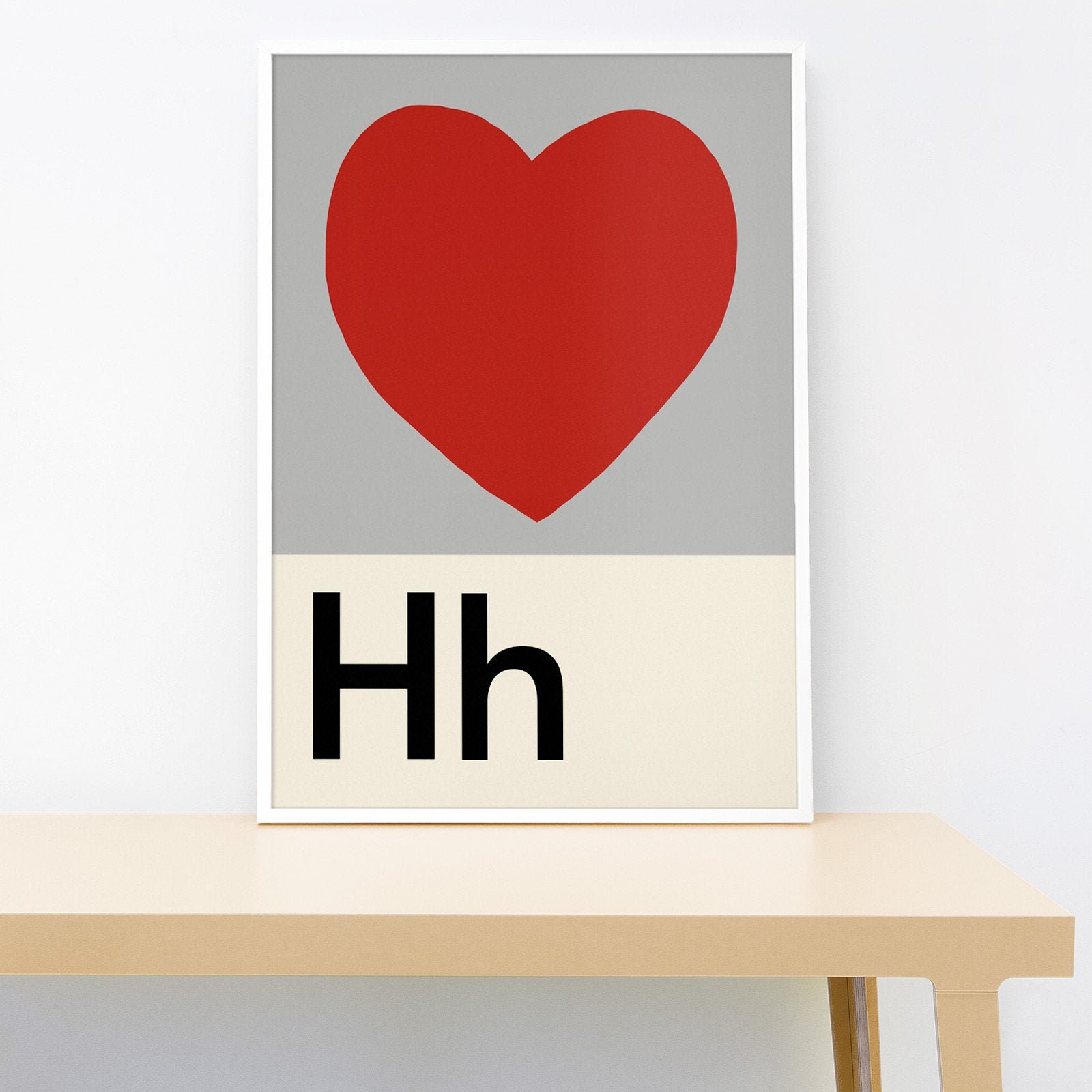 Heart Alphabet Print - Etsy