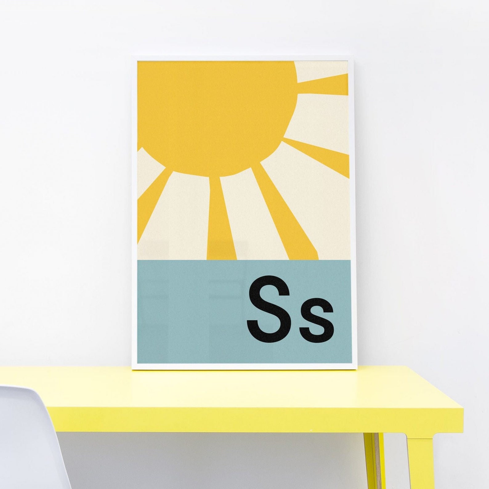 Sun Alphabet Print - Etsy