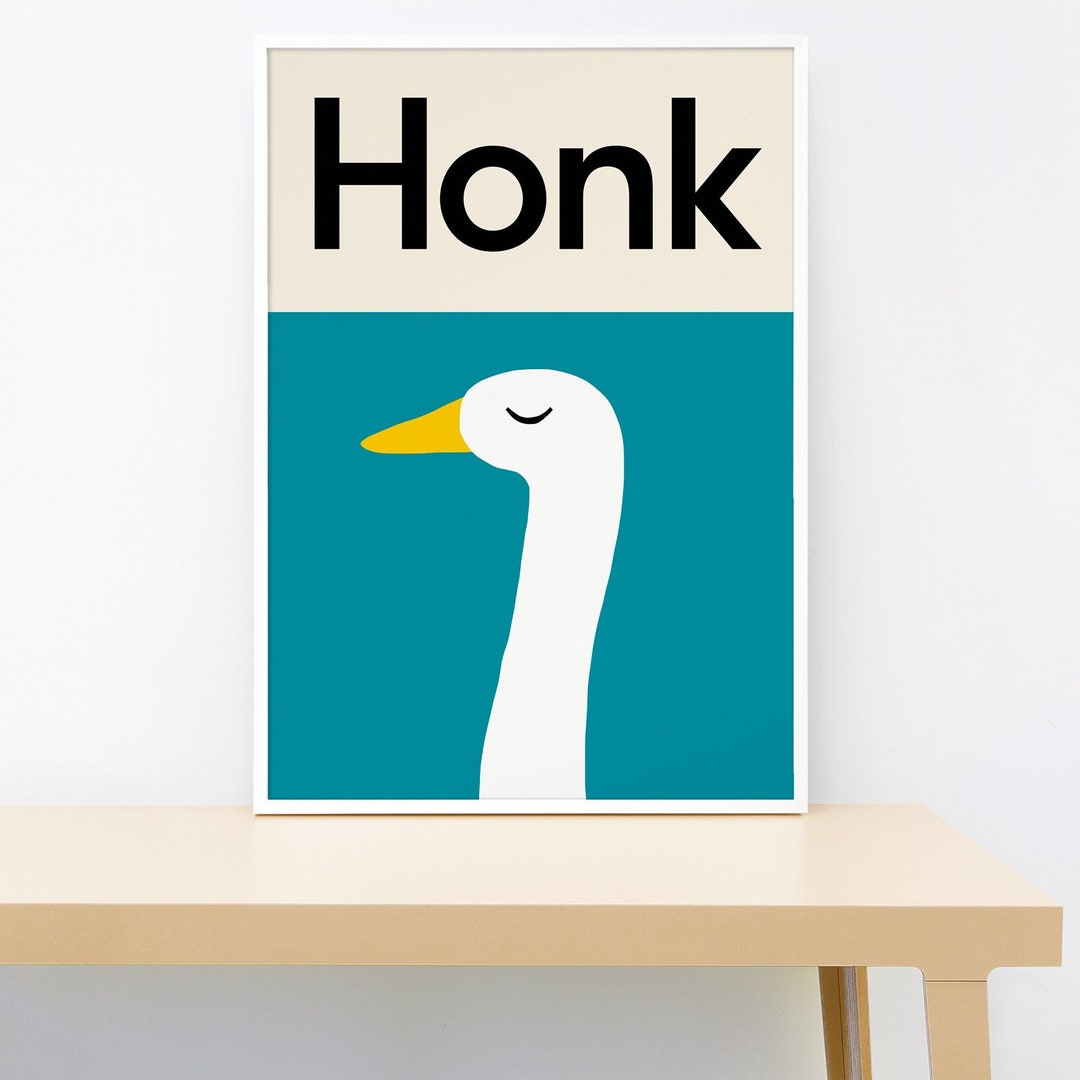 Goose Nursery Print: Honk Animal Sounds Educational Poster - Etsy
