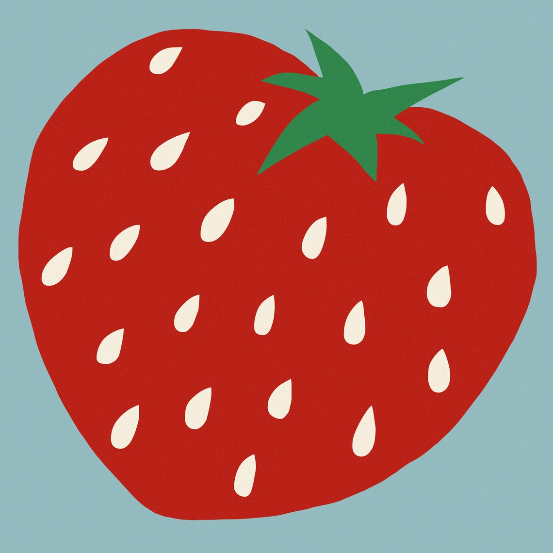 Strawberry Alphabet Print - Etsy