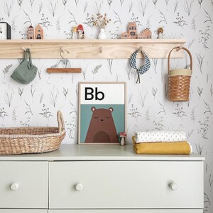 Bear Alphabet Print: Letter B Nursery Decor - Etsy