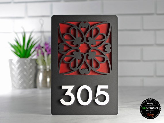 Room Number Sign Made of Acrylic for Hotel Signage Apartment | Etsy