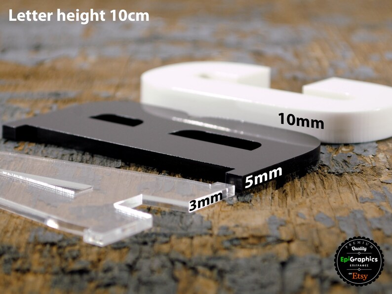 Acrylic Letters and Numbers 3mm / 5mm / 10mm - Etsy