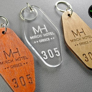 Personalized Key Tag for Hotels, Keychain With Your Logo and Room ...