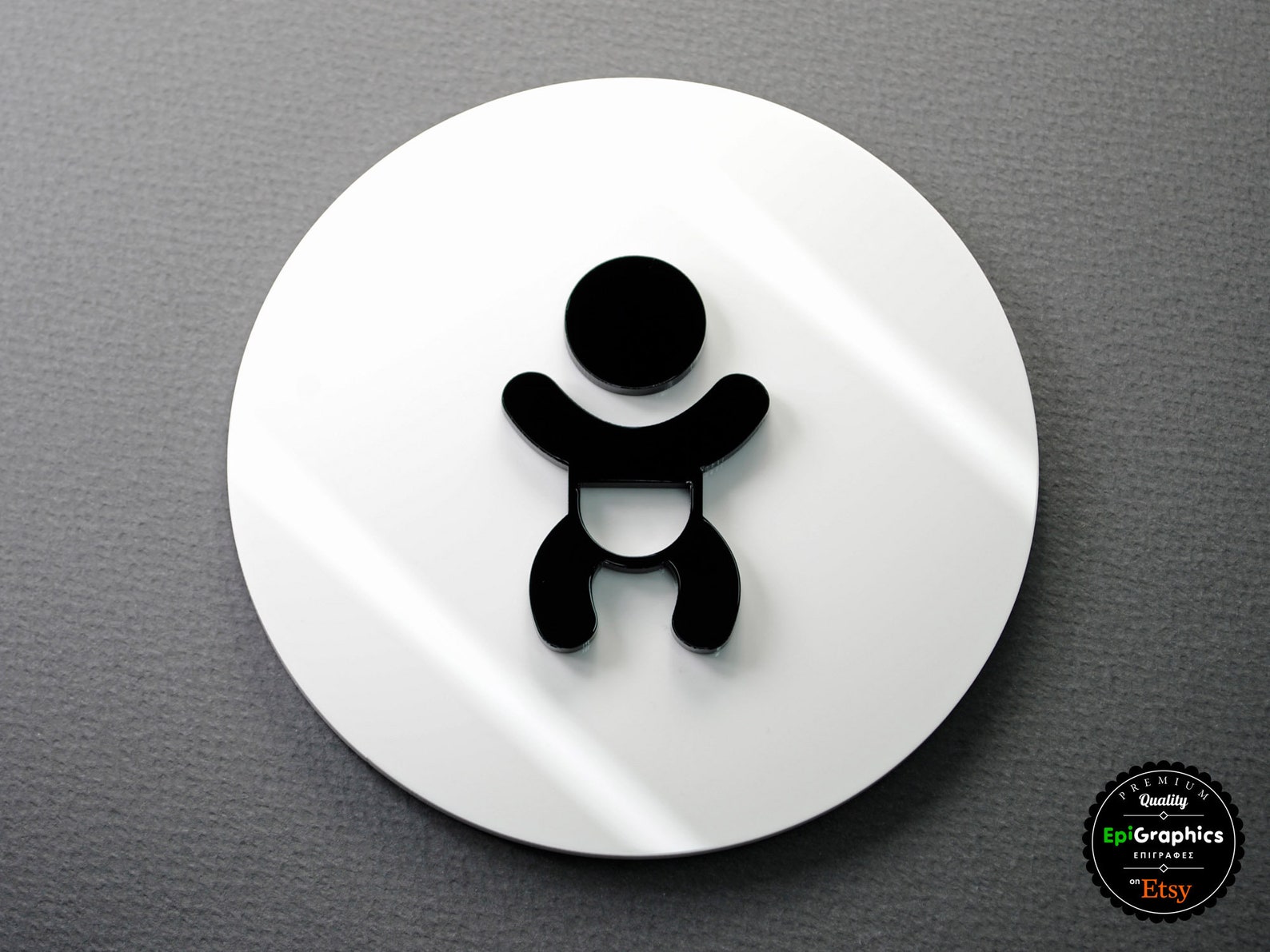 Round Shape Acrylic WC Sign for Hotel Restaurant and Office - Etsy