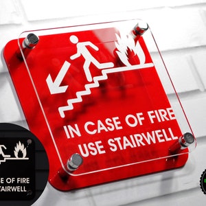 Fire Fighting Safety Sign With Reflective Symbols. - Etsy