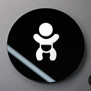 Round Shape Acrylic WC Sign for Hotel, Restaurant and Office Signage - Etsy