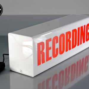 Recording Decorative Sign / Recording Acrylic Lightbox - Etsy