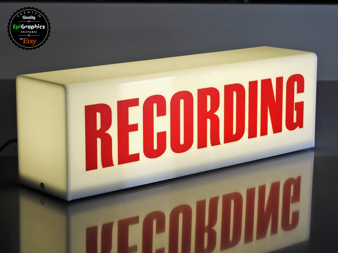 Recording Decorative Sign / Recording Acrylic Lightbox - Etsy