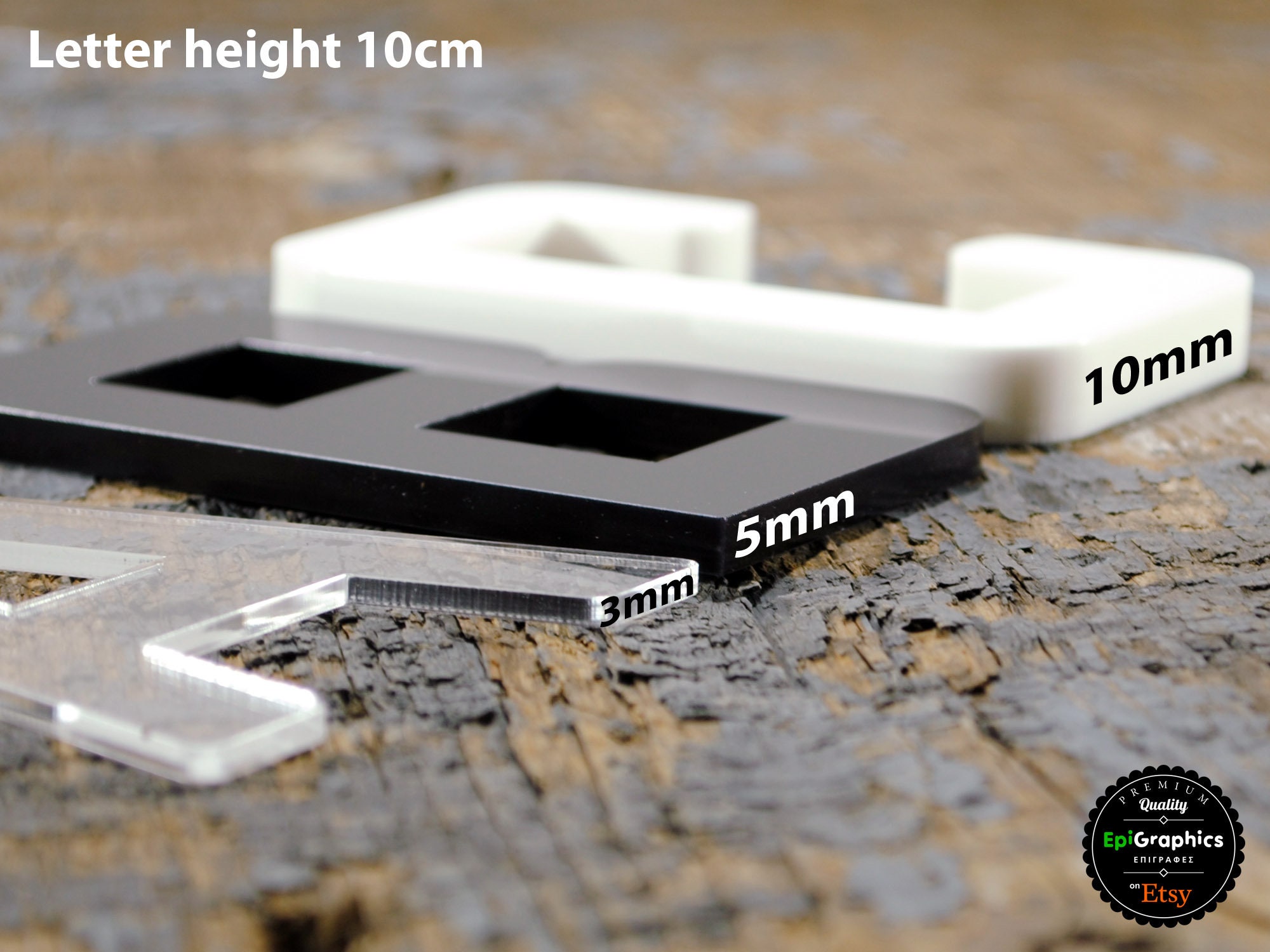 Acrylic Letters and Numbers 3mm / 5mm / 10mm | Etsy