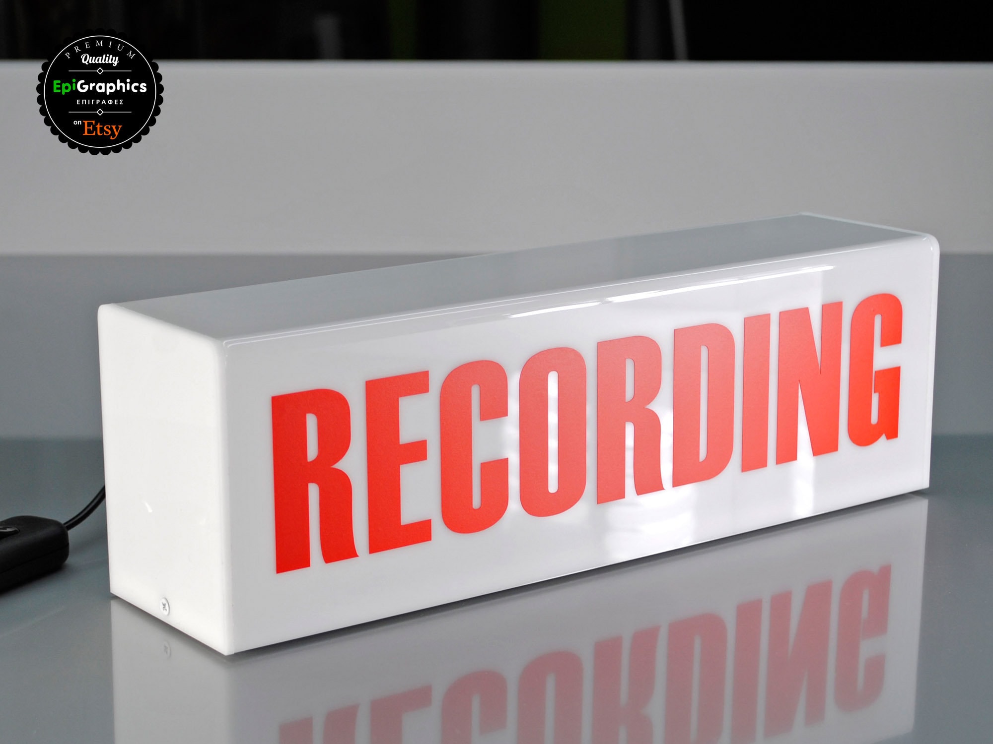 Recording decorative sign / Recording Acrylic Lightbox | Etsy