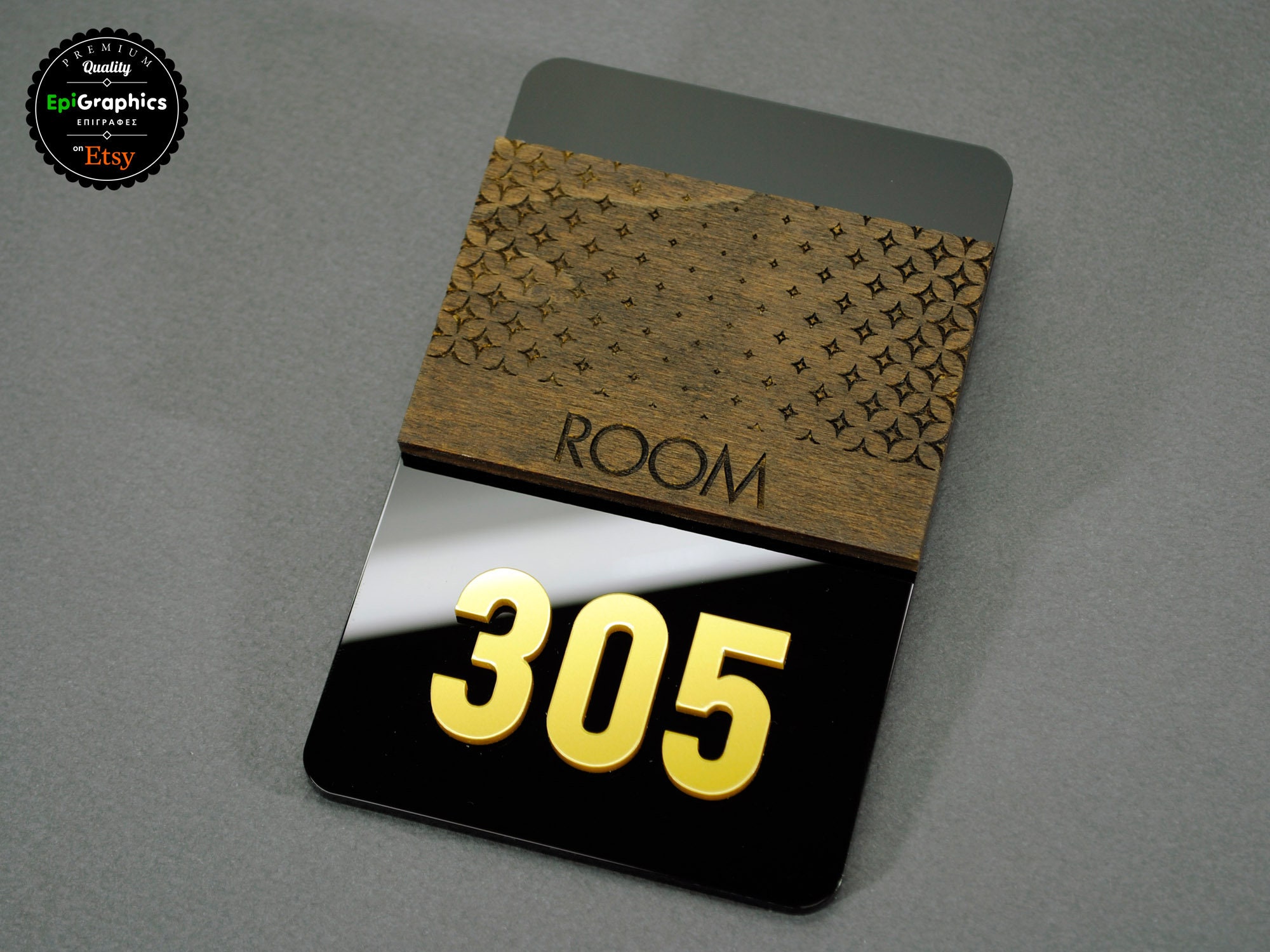 Acrylic & Wooden Sign for Hotel Signage Room Number Sign - Etsy