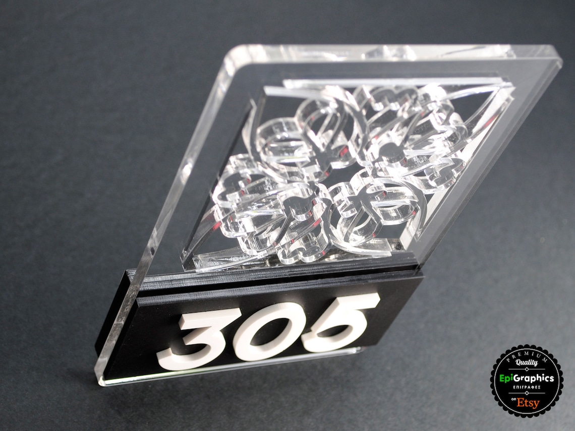 Room Number Sign Made of Acrylic for Hotel Signage Apartment - Etsy