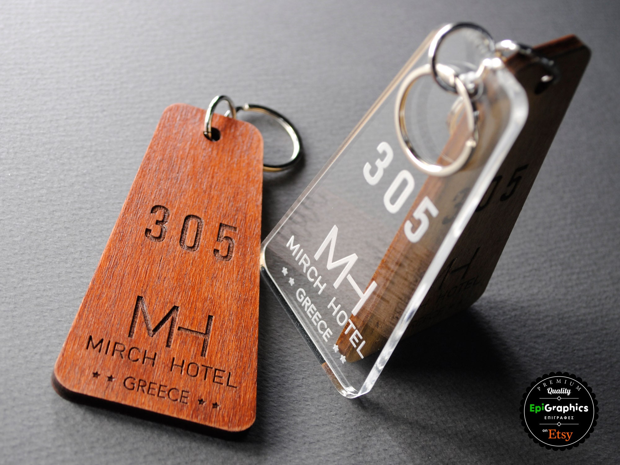Personalized Key Tag for Hotels Keychain With Your Logo and | Etsy