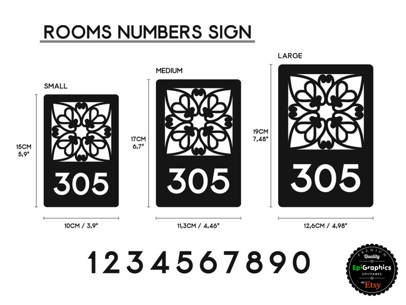 Room Number Sign Made of Acrylic for Hotel Signage Apartment | Etsy