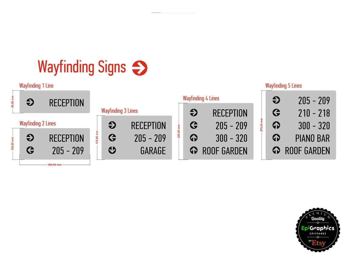 Round Shape Sign for Hotel Signage / Room Number Sign / - Etsy