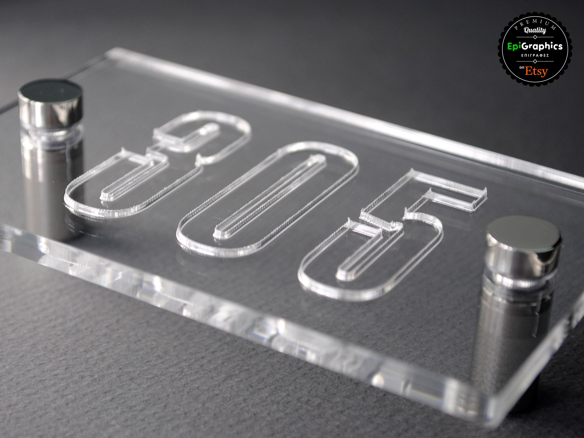 Acrylic Sign With Wall Spacers for Hotel Signage Room Number - Etsy