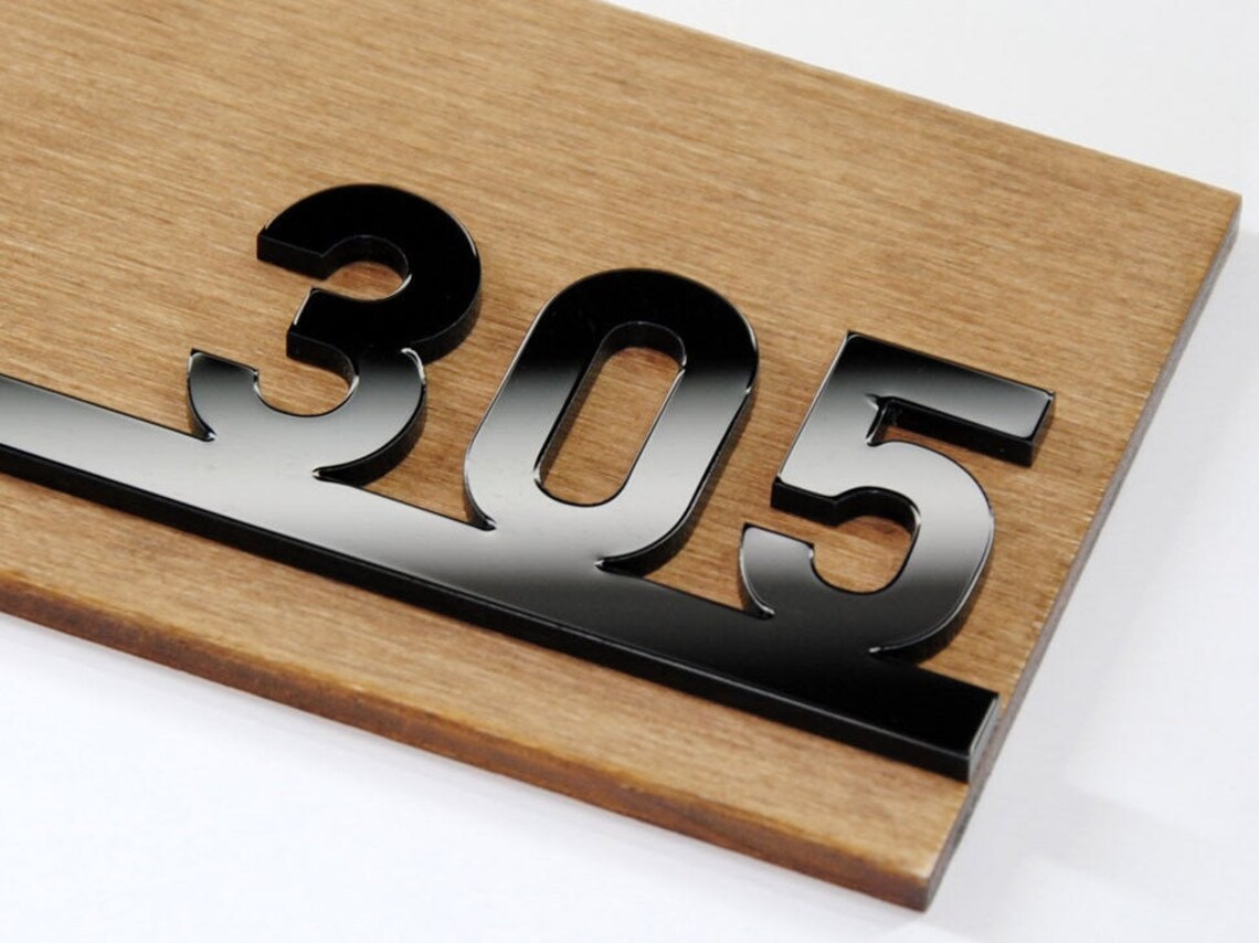 Wooden Sign With Acrylic Numbers for Hotel Signage / Room | Etsy
