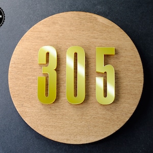 Round Shape Sign With Acrylic Numbers for Hotel Signage / Room Number ...