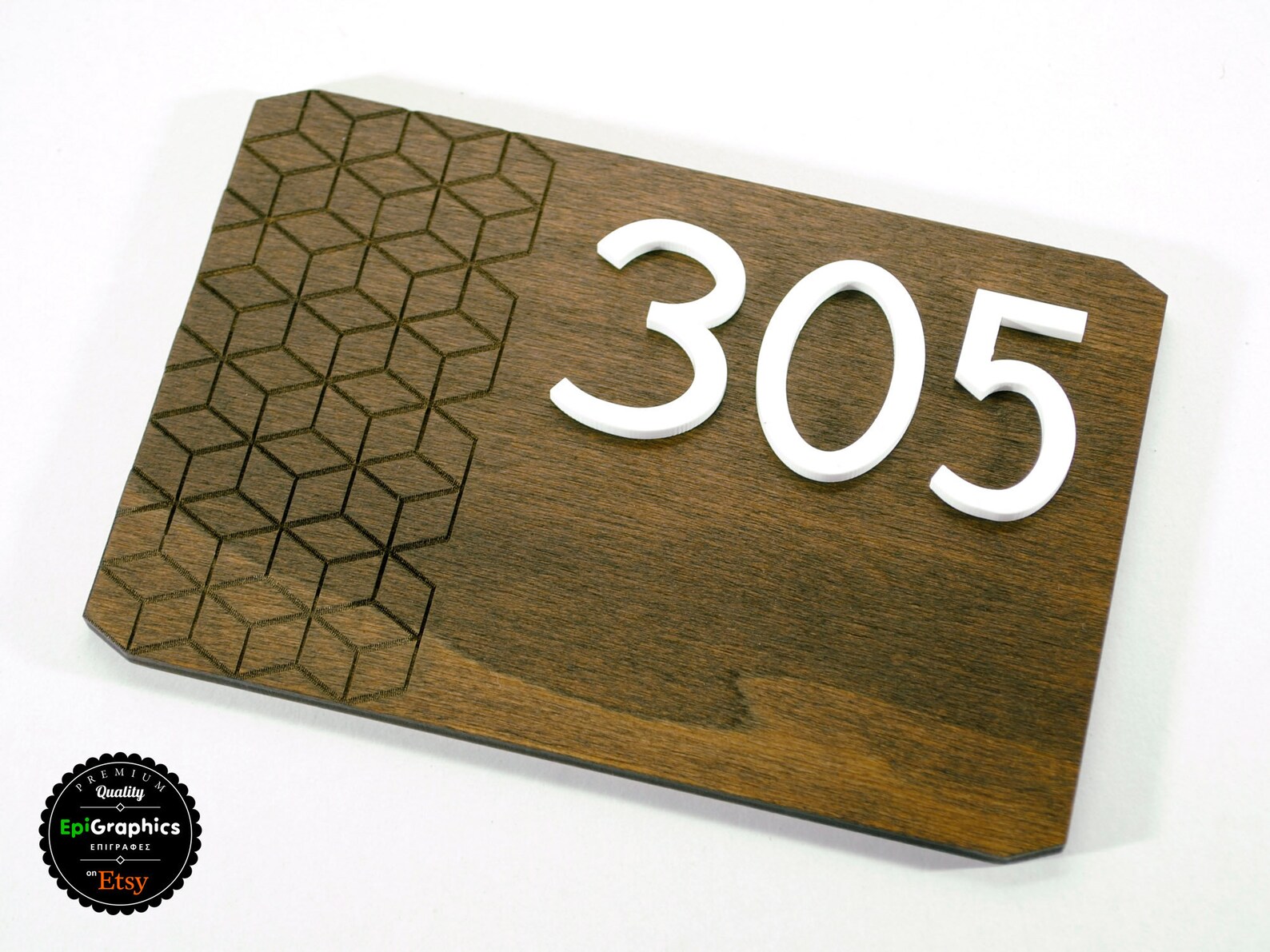 Wooden sign with acrylic numbers for Hotel signage / Room | Etsy