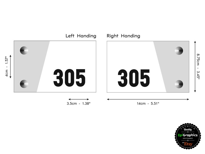 Modern Acrylic & Wood Room Number Sign: Hotel Apartment Door Signage - Etsy