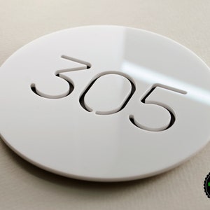 Round Shape Sign for Hotel Signage / Room Number Sign / Apartment Door ...