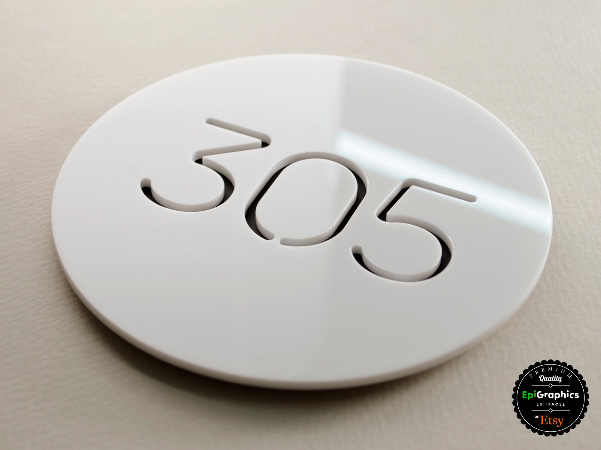 Round Shape Sign for Hotel Signage / Room Number Sign / - Etsy