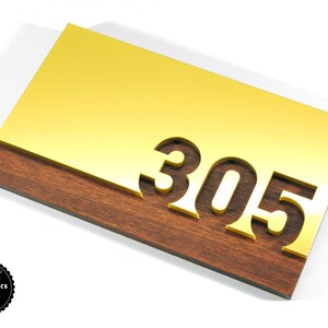 Sign for Hotel Signage Made of Wood & Acrylic, Room Number Sign ...