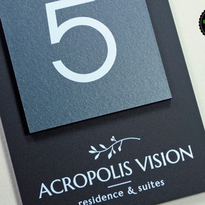 Room Number Sign for Hotel Signage Made of Acrylic, Apartment Door Sign ...